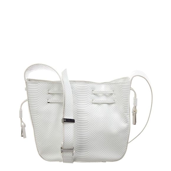 Halston Heritage | Bags | Halston Heritage Medium Leather Drawstring ...